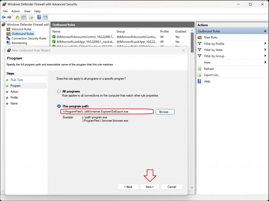 How to Block a Program in a Firewall - Kapothi Tech Blog